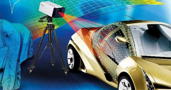 Dreidimensionale Schwingungsanalyse mit den Scanning-Vibrometern der PSV-500-Serie von Polytec ...